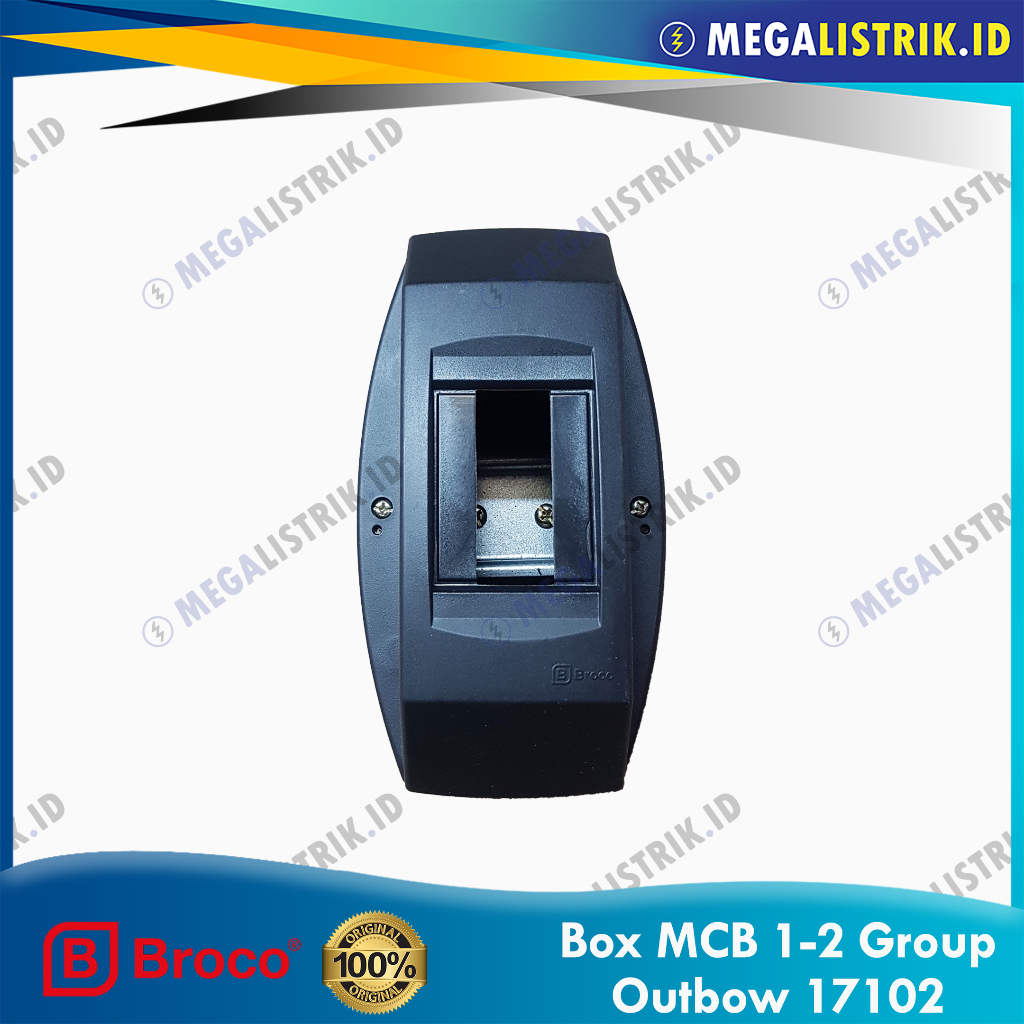 Jual BROCO BOX MCB 1-2 GROUP OUTBOW HITAM 17102 / KOTAK MCB 2 GRUP OB ...