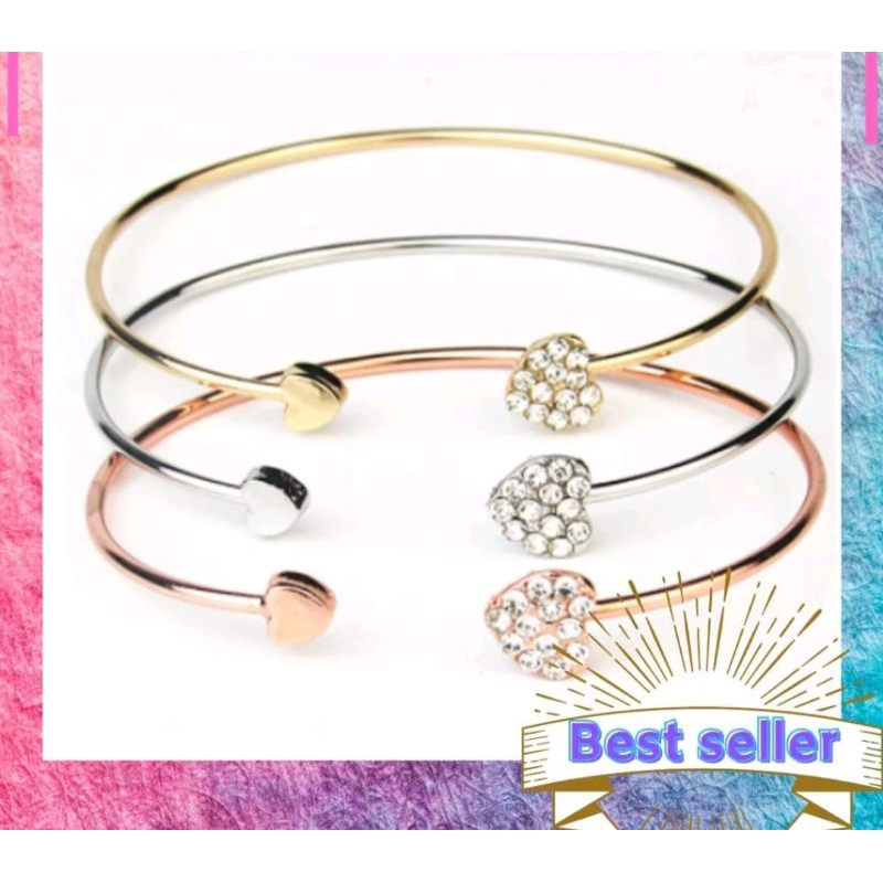 Jual gelang tangan titanium aksesoris wanita terbaik dan murah H27 B14 ...