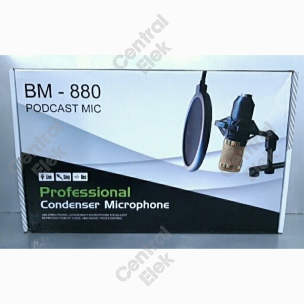 Jual mic podcast bm880 bm-880 bm 880 paket komplit youtuber vlogger ...