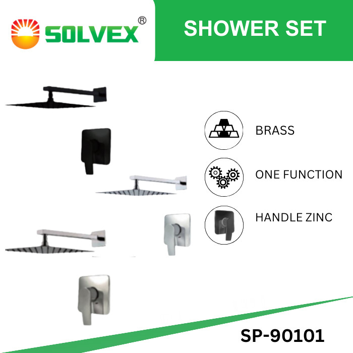 Jual SOLVEX Shower Set Wall Shower Tanam Stop Kran Panas Dingin SP-90101 | Shopee Indonesia