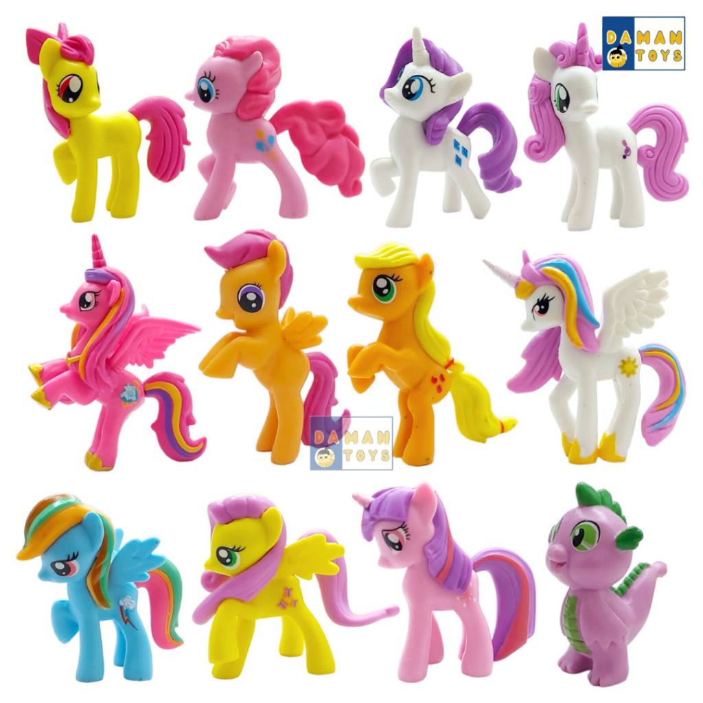 Jual Action Figure My Little Pony 12pcs Pajangan Miniatur Mainan Hiasan ...