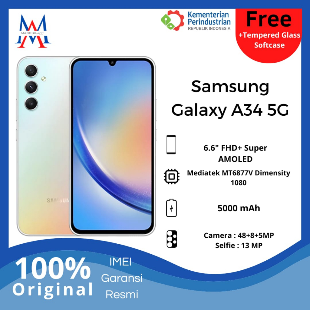 Jual Samsung Galaxy A34 5G 8GB/128GB - 8GB/256GB Garansi Resmi 1 Tahun | Shopee Indonesia