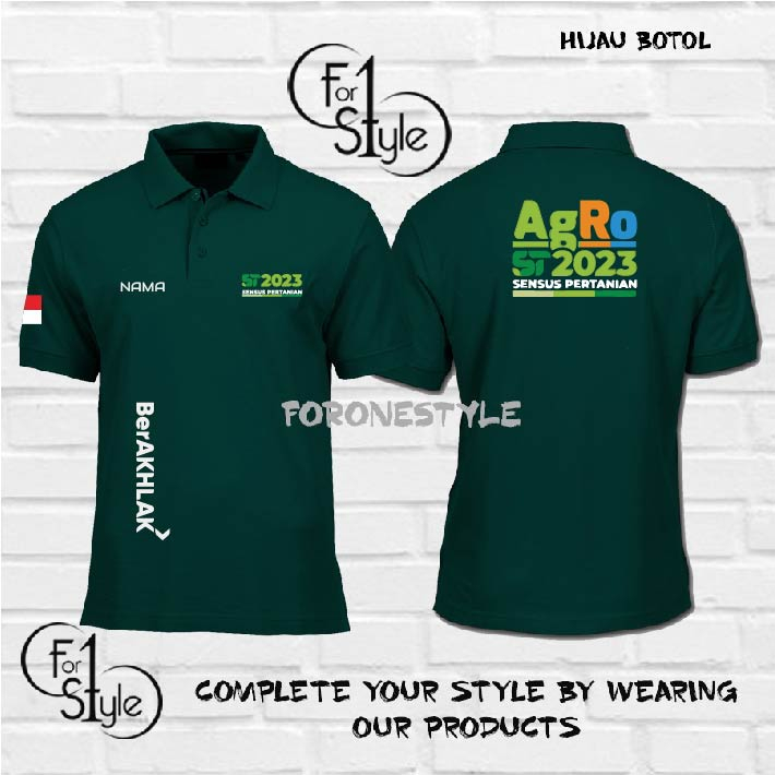 Jual TYPE C04 - Kaos Kerah model Polo t-shirt AGRO Sensus pertanian ...