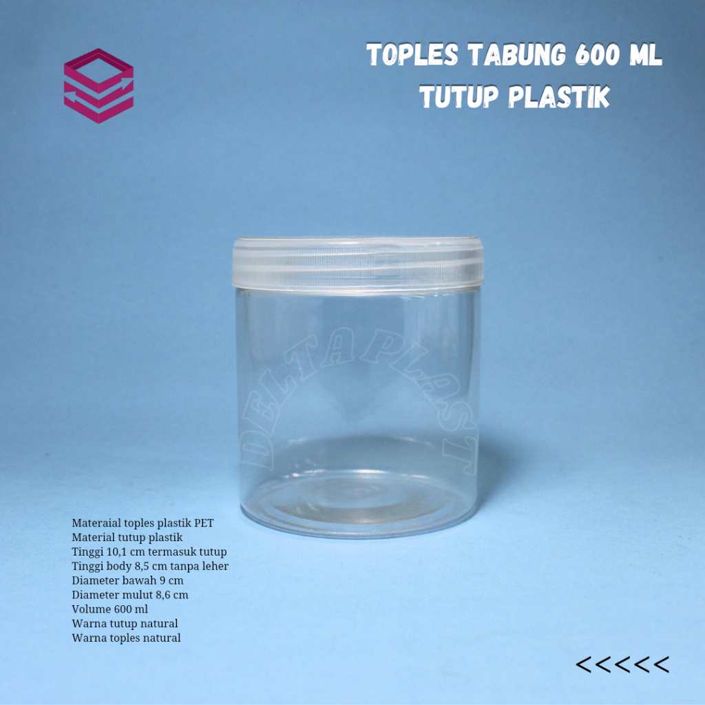 Jual Toples Tabung 600 ML / Toples Jar 600 ML | Shopee Indonesia