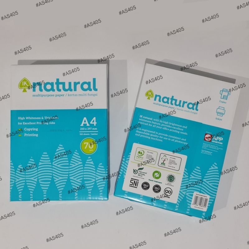 Jual Kertas HVS MURAH / PRINT / FOTOCOPY NATURAL A4 70 GSM (1 RIM) | Shopee Indonesia