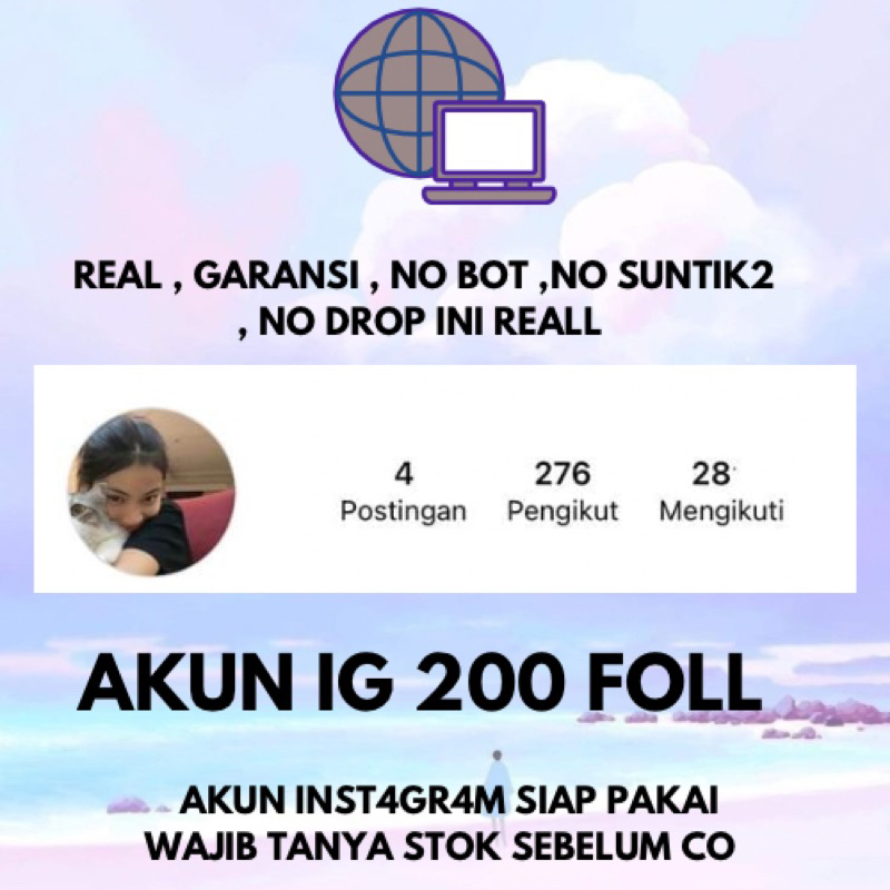 Jual JUAL AKUN IG SIAP PAKAI FOLLOWERS REAL INDO AKUN INSTAGR4M | Shopee Indonesia