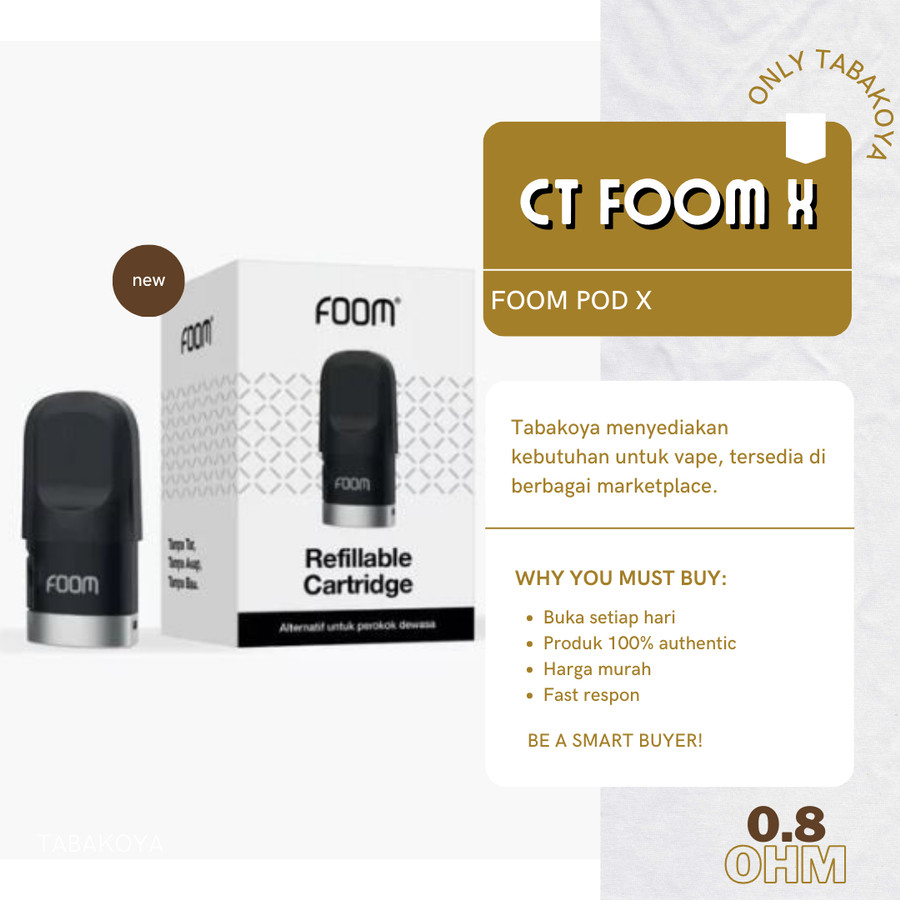 Jual CARTRIDGE FOOM POD X KIT AUTHENTIC CATRIDGE REFILLABLE BY FOOMLAB ...