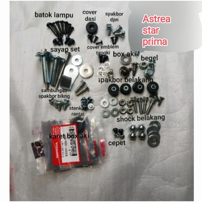 Jual baut Baud lengkap Full Set body Honda Astrea prima | Shopee Indonesia