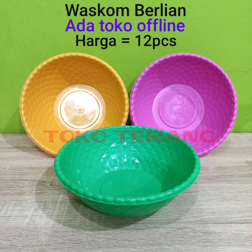 Jual Isi 12 PCS!! Waskom Berlian /Waskom Plastik/Waskom berkatan ...