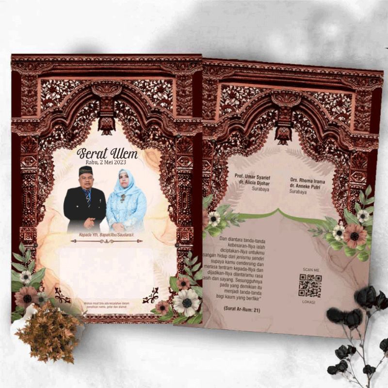 Jual Undangan Orangtua Foto Pengantin, hajatan, Ulem ulem, Serat Ulem ...