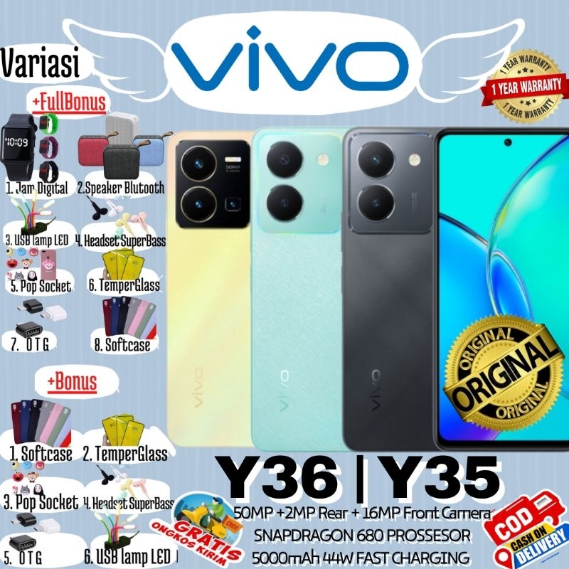 Jual VIVO Y36 5G | Y35 BARU RAM 8GB/128GB - 8/256GB - Upto ram 16GB 100% ORI GARANSI RESMI ...