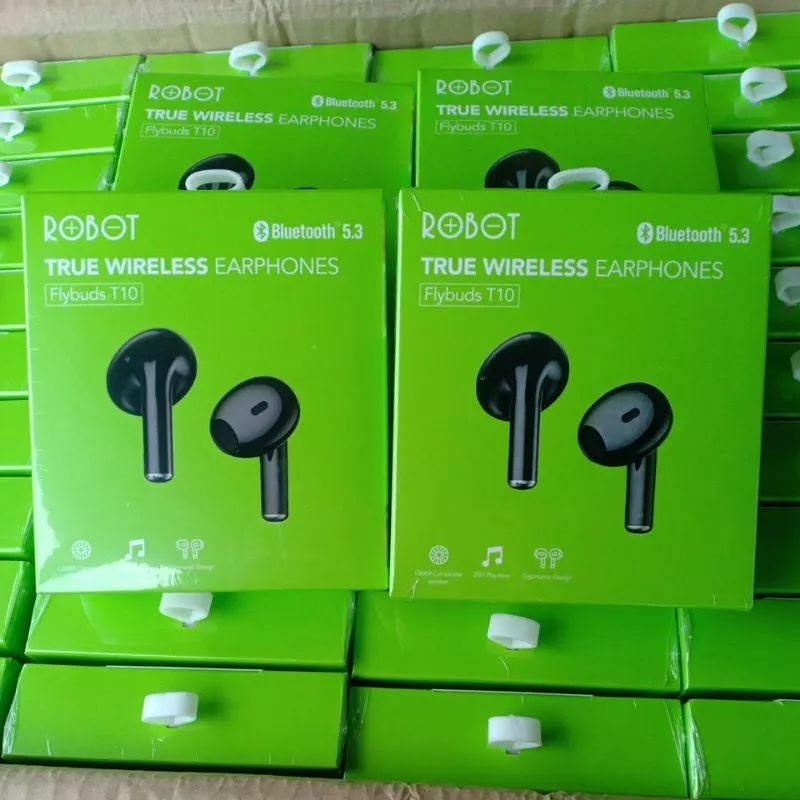 Jual HEADSET BLUETOOTH TWS ROBOT T10 waterproof IPX4 flybuds t10 5.3 ...