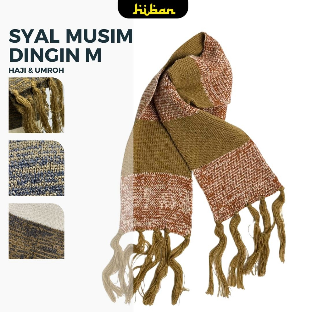 Jual Syal Leher Rajut Lembut Ukuran Kecil Perlengkapan Haji dan Umroh ...