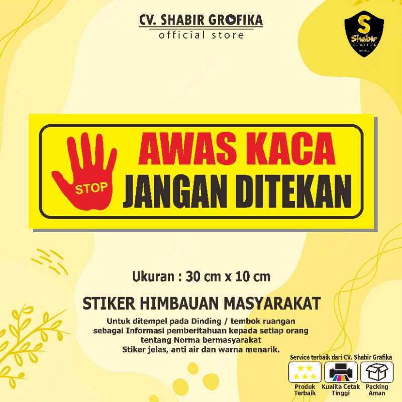 Jual STIKER AWAS KACA | Shopee Indonesia