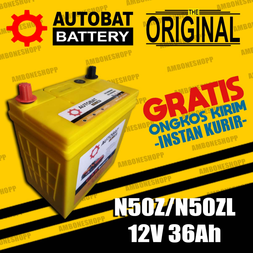 Jual Aki Mobil Autobat N50/N50L Aki Kering 12V 60AH | Shopee Indonesia