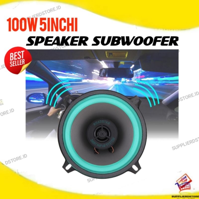 Jual Speaker Subwoofer Mobil Stereo Music Audio 100W 12V HIFI 5 Inchi 1 ...