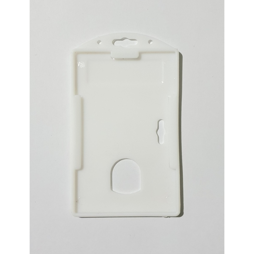 Jual ID Card Casing Case Holder Name Tag Plastik 1 Sisi satuan putih ...