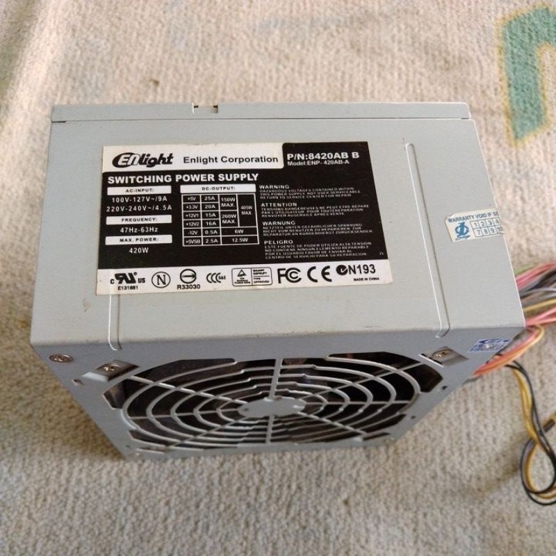 Jual Power Supply PSU Enlight Buildup 420Watt pure | Shopee Indonesia
