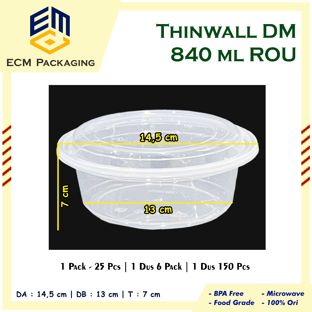 Jual Thinwall DM 840ml ROU | Shopee Indonesia