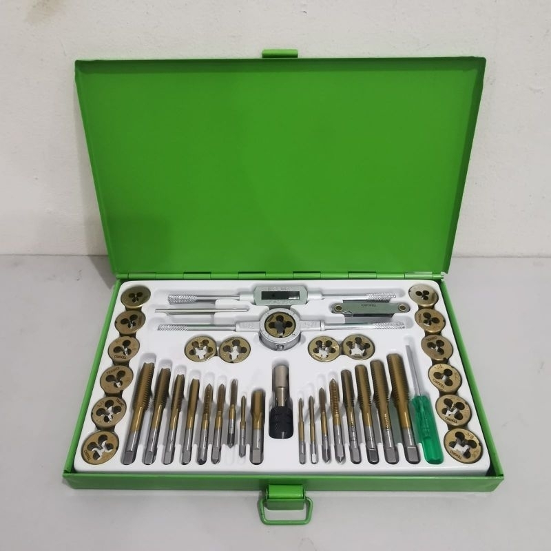 Jual TAP DIE SET TEKIRO / Tap and dies 40PCS | HAND TAP DAN SENAI BAUT ...