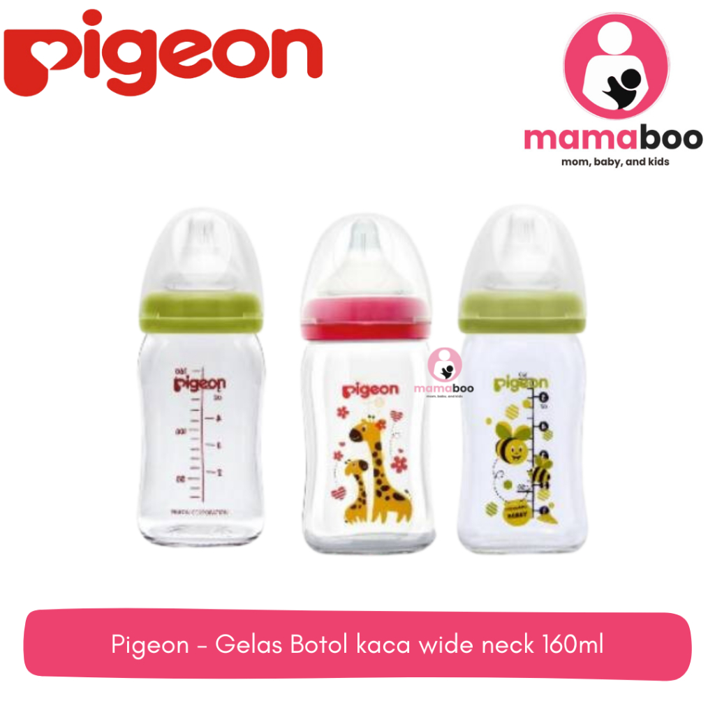 Jual Pigeon Gelas Botol kaca wide neck 160ml | Shopee Indonesia
