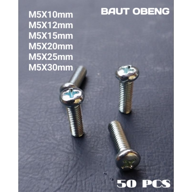Jual BAUT OBENG JP M5(50PCS)TANPA MUR PUTIH | Shopee Indonesia