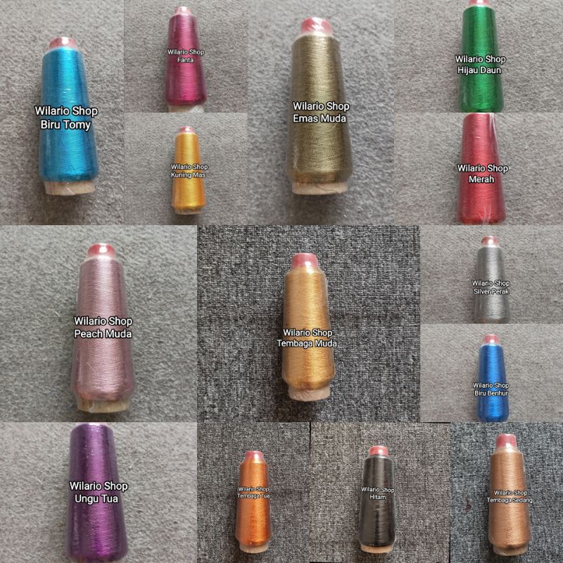 Jual BENANG LUNAREX METALIK | BENANG BORDIR METALIK | Shopee Indonesia