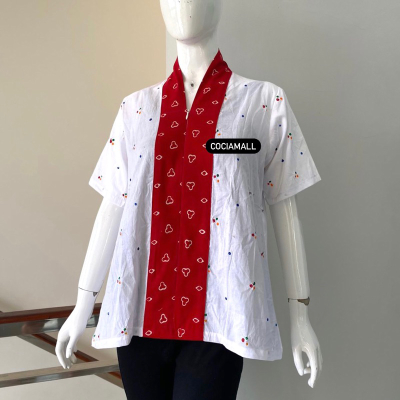 Jual Atasan Blouse Batik Merah Putih 17 Agustus Size Xs S M L Xl XXL ...