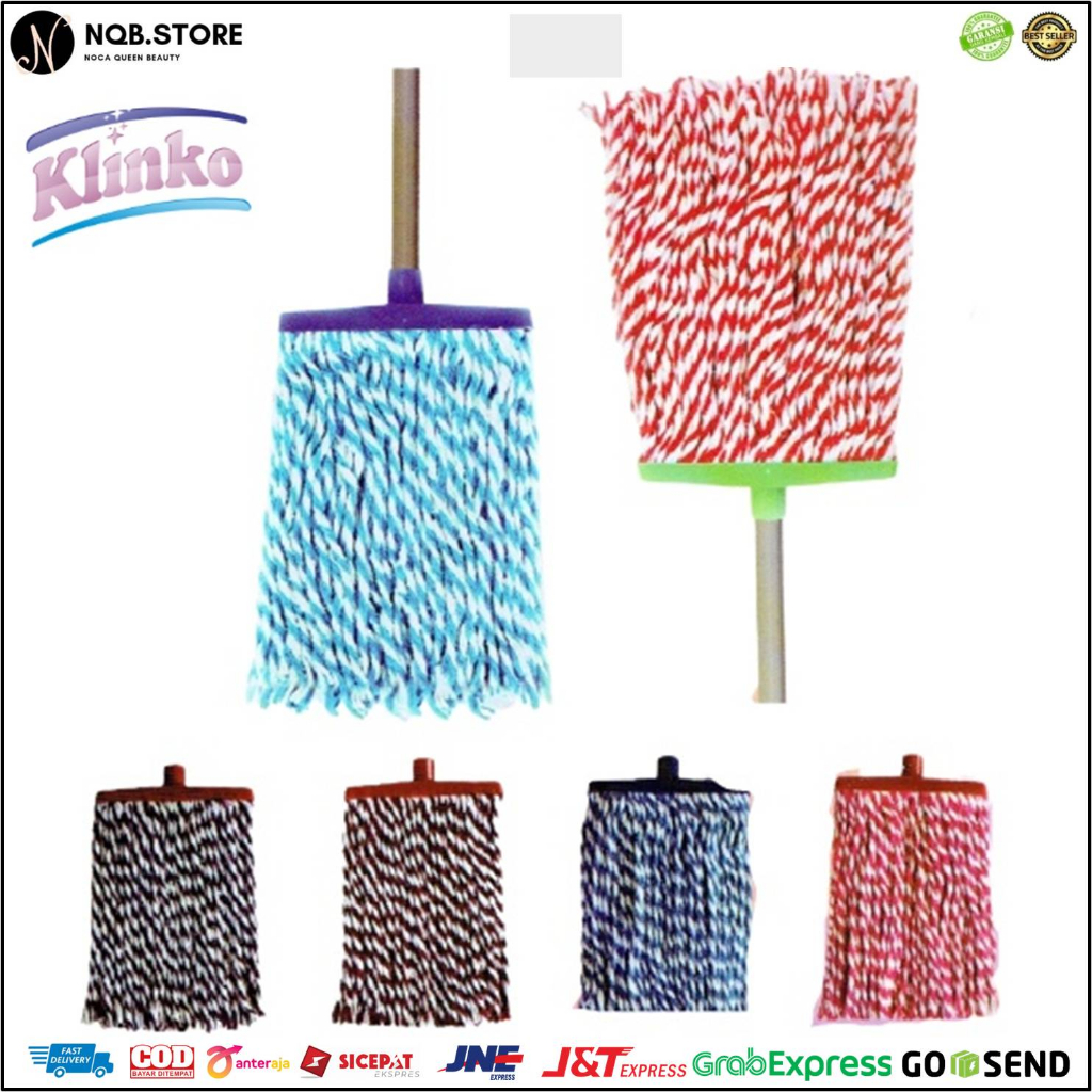 Jual NQB - Klinko Cleaning Mop BAGUETTE Bicolor Alat Pel Pembersih ...