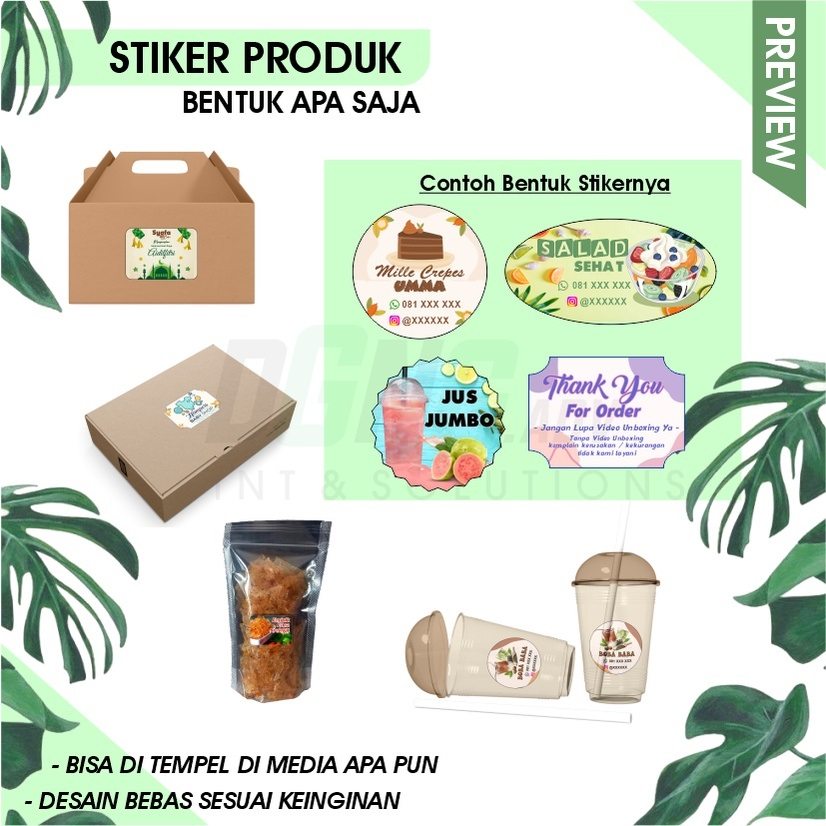 Jual STIKER LOGO PRODUK, BULAT,KOTAK, BERBAGAI BENTUK STIKER LABEL KEMASAN, FREE DESAIN, STIKER ...