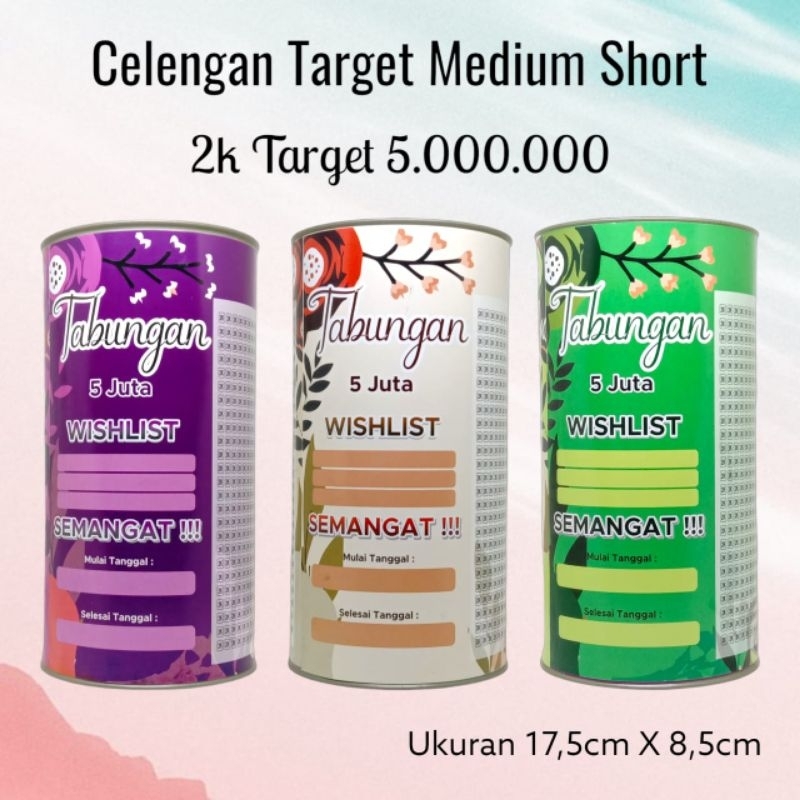 Jual Celengan Target 2k Target 5jt Celengan Target Buka Tutup Celengan ...