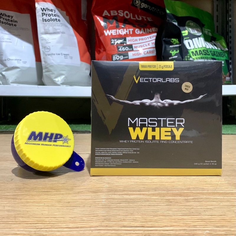Jual VL Master Whey 540 gr 12 sachet VectorLabs isolate concentrate protein | Shopee Indonesia