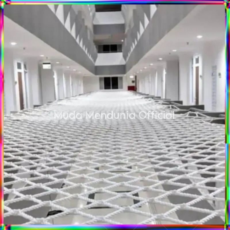 Jual Jaring Pengaman/Safety Net Nilon 8mm Balkon/Tangga/Gedung/Mall ...