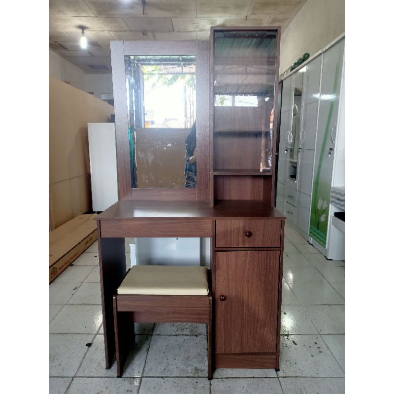 Jual (KHUSUS JNT) MEJA RIAS 810 | MEJA RIAS OLYMPIC KACA | Shopee Indonesia