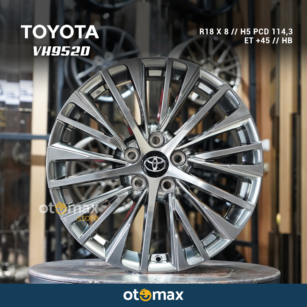 Jual Velg Mobil Toyota Harrier VH952D Ring 18 Hyper Black | Shopee ...