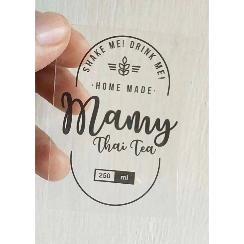 Jual Cetak Stiker Label Kemasan VINYL TRANSPARAN / VINYL PUTIH / CUSTOM ...