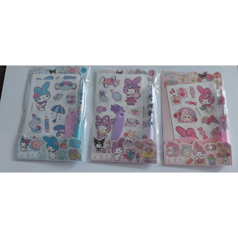 Jual Sticker/Stiker My Melody/Stiker Sanrio Bonus Pena/Bolpen 4 lembar ...