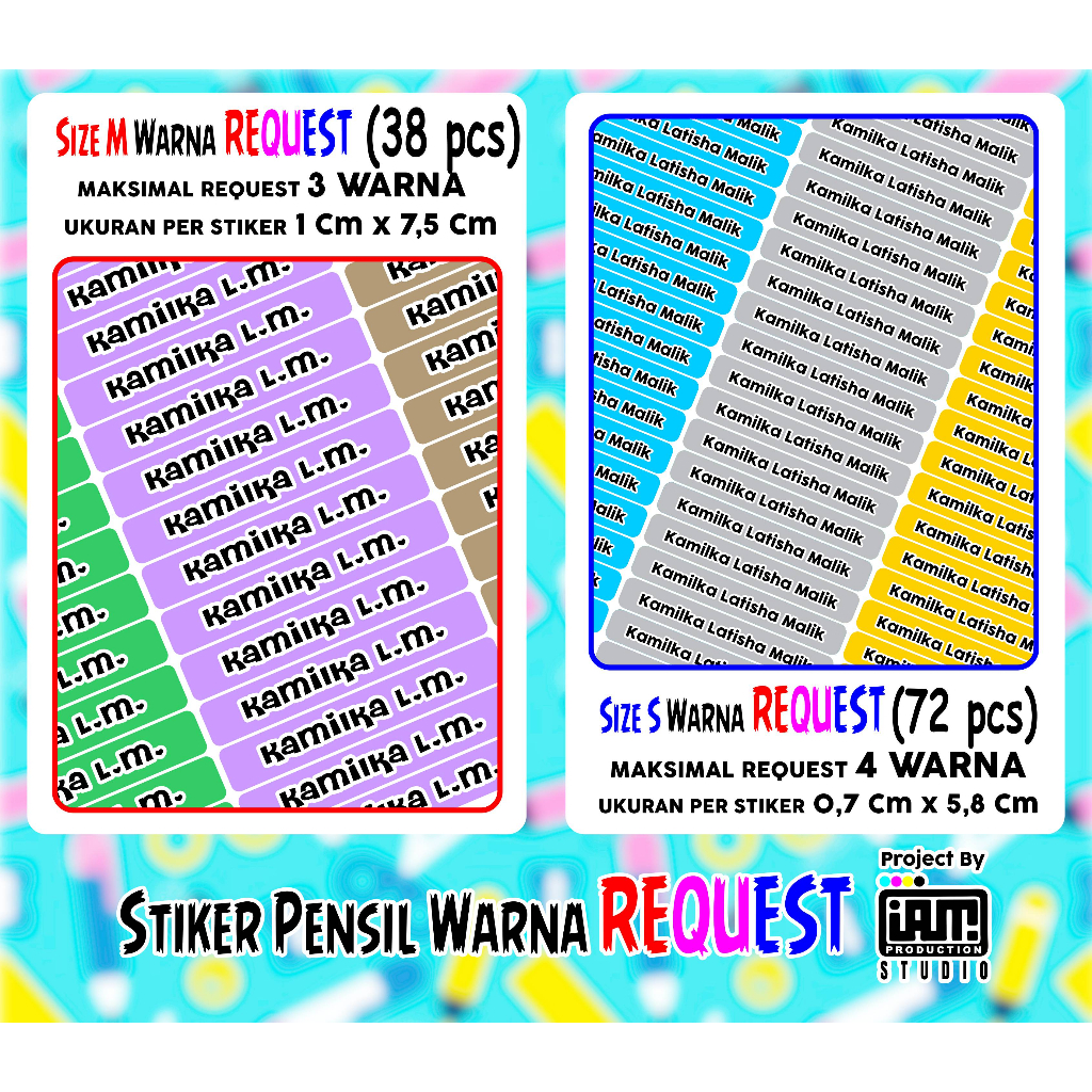 Jual Stiker khusus pensil atau pulpen/ballpoint | Shopee Indonesia