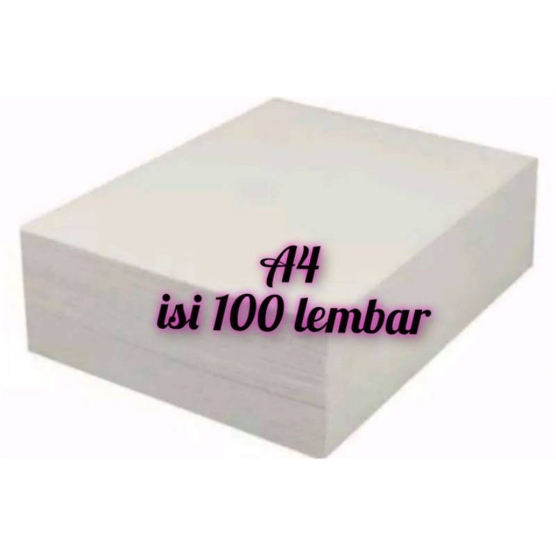 Jual isi 100 lembar A4/kertas buram/kertas cd/kertas koran | Shopee Indonesia
