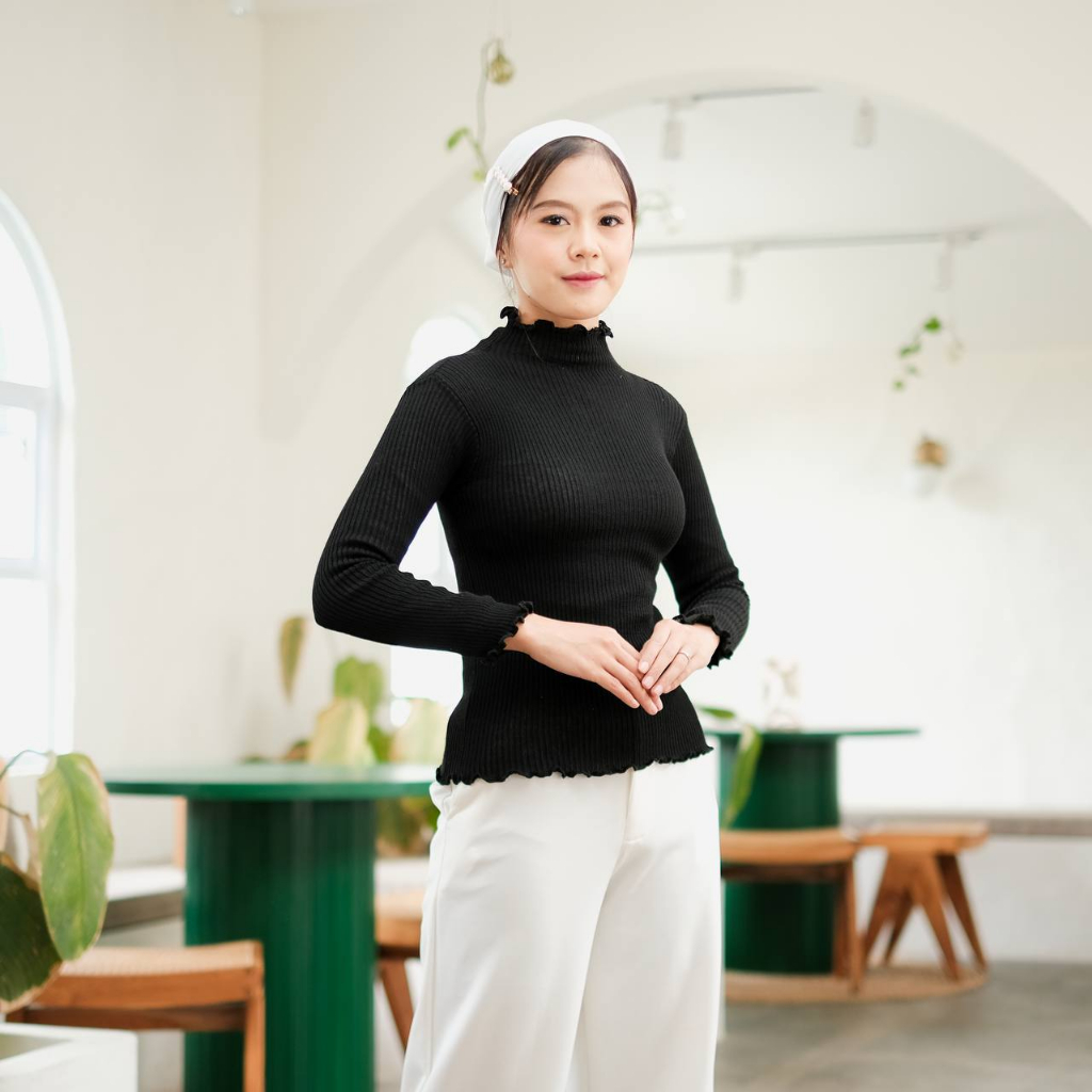 Jual Nelafa Baju Manset Knit Rajut Kriwil Dalaman Manset | Shopee Indonesia