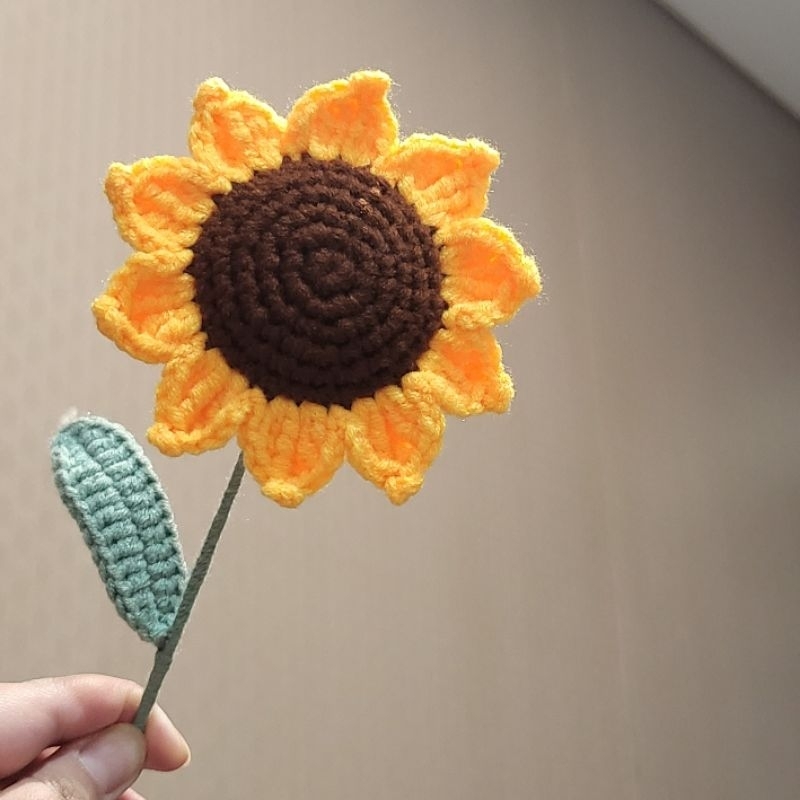 Jual NEW Sunflower crochet | Bunga Matahari rajut | Ide hadiah | Shopee ...
