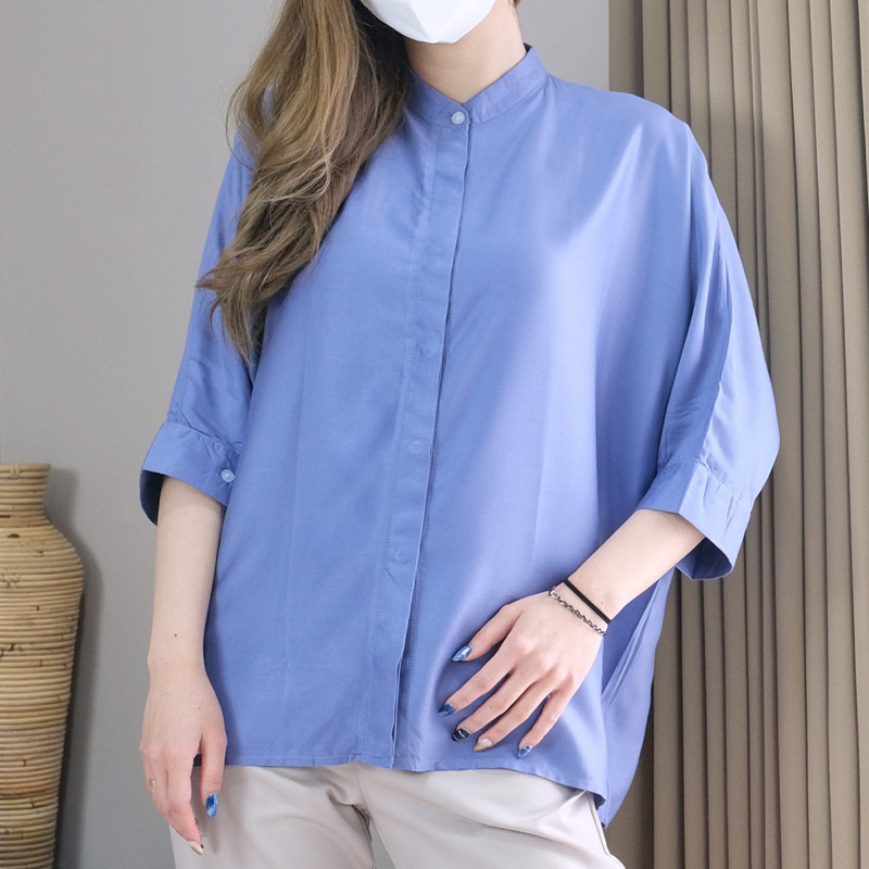 Jual Katomi Jessy Blouse Lengan 34 Kemeja Batwing Kemeja Rayon