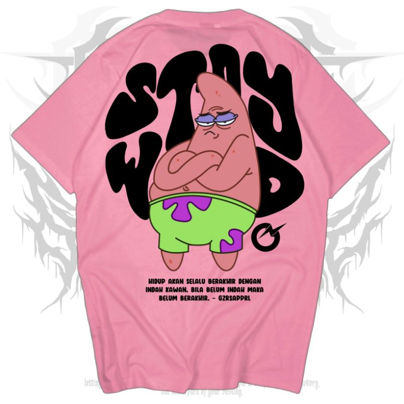Jual GZRS T-shirt Stay Weird - Patrick Star | Shopee Indonesia