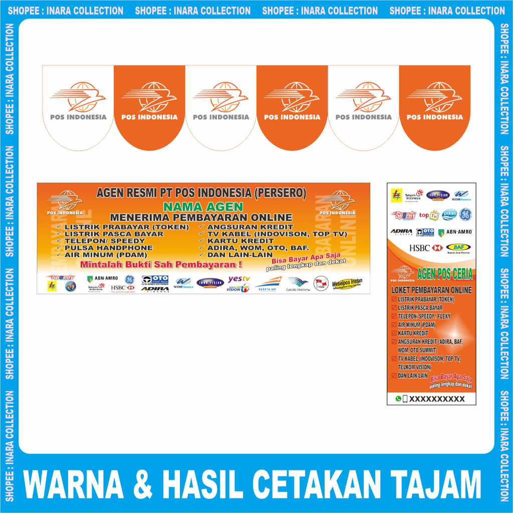 Jual Banner Spanduk Agen POS Indonesia Berbagai Ukuran | Flag Banner ...
