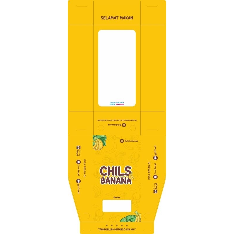 Jual [Min.1000pcs] Custom Dus/Kemasan Pisang lumer/Piscok/Banana ...