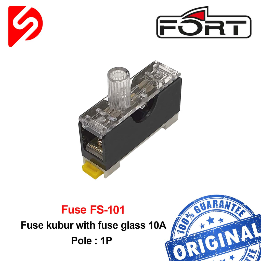 Jual Fuse kubur with fuse glass FS-101 10A 1P STINDO | Shopee Indonesia