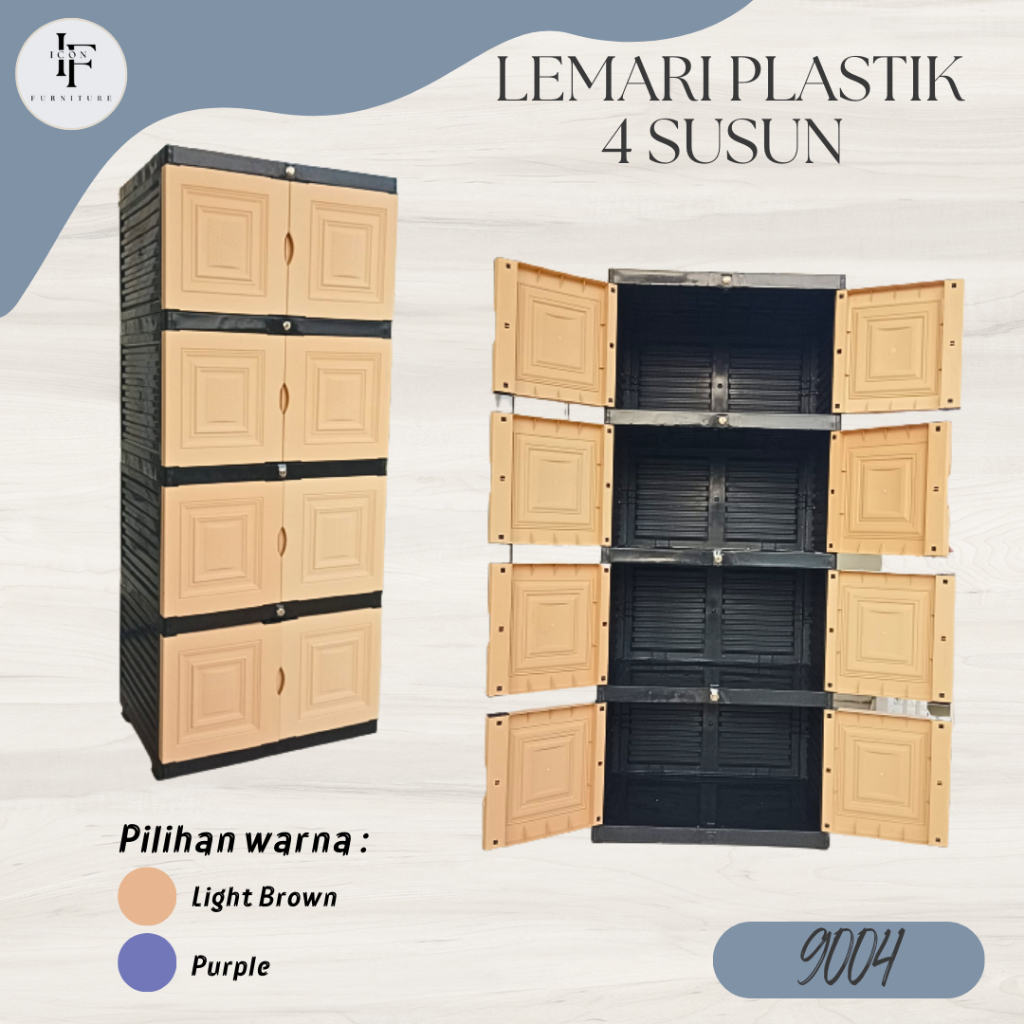 Jual Lemari Plastik Full Rak 4 Susun Polos | Lemari Rakit Jumbo ...