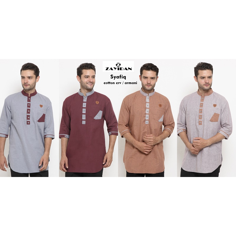 Jual Baju Koko Gamis Muslim Pria By Zayidan - Syafiq Series | Shopee ...