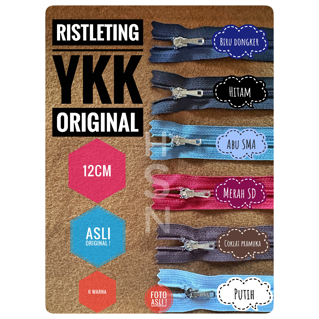 Jual ritsleting / resleting celana YKK 12cm | Shopee Indonesia
