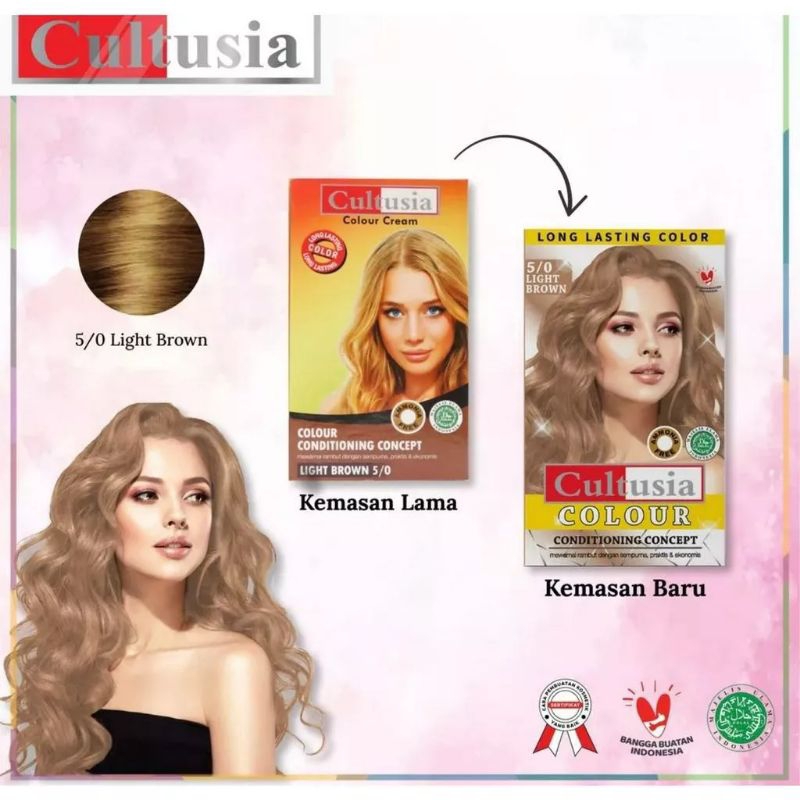 Jual Cultusia hair color| pewarna rambut | Shopee Indonesia